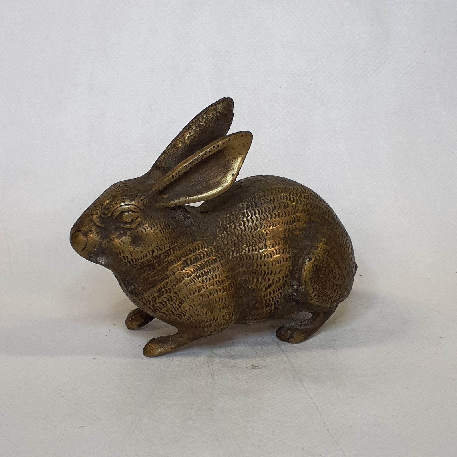 Brass rabbit statue: Hand-forged and patinated using traditional casti ...